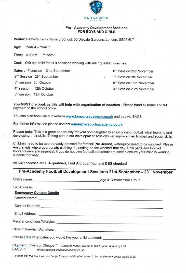 Football Training – Selsdon Primary School and Nursery