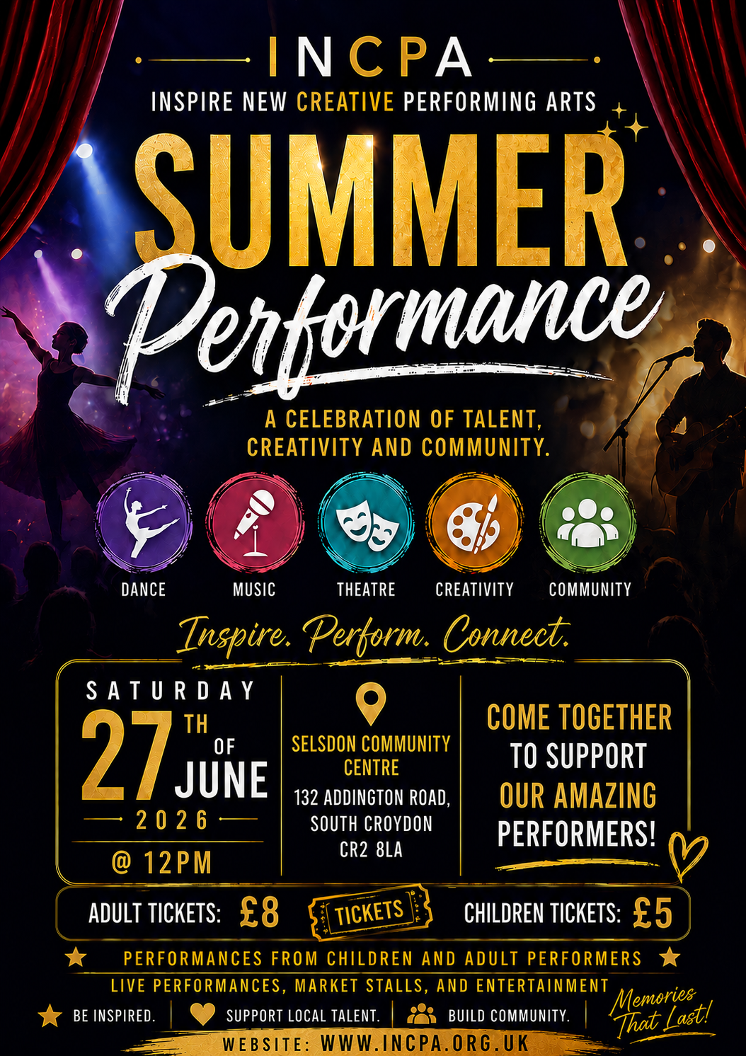 🎭 INCPA Performance, Fundraiser & Market Stalls Event 🎭 – Selsdon ...